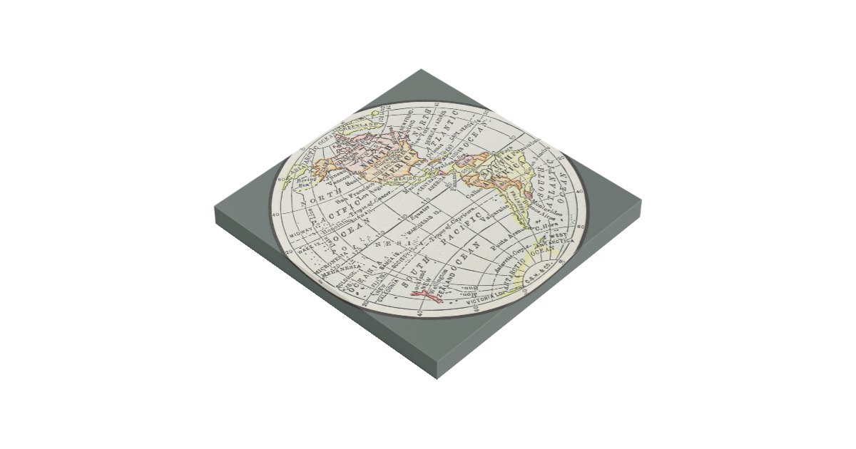 Western Hemisphere Map Globe Travel Gallery Wrap | Zazzle