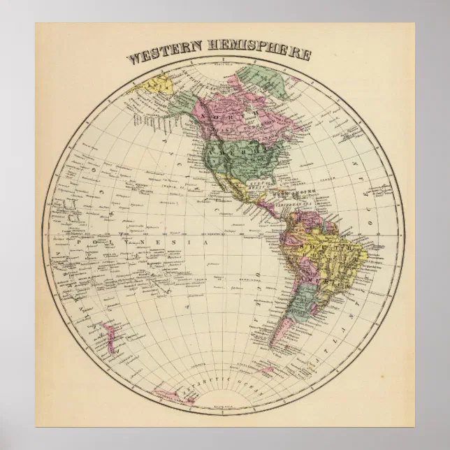 Western Hemisphere Poster | Zazzle