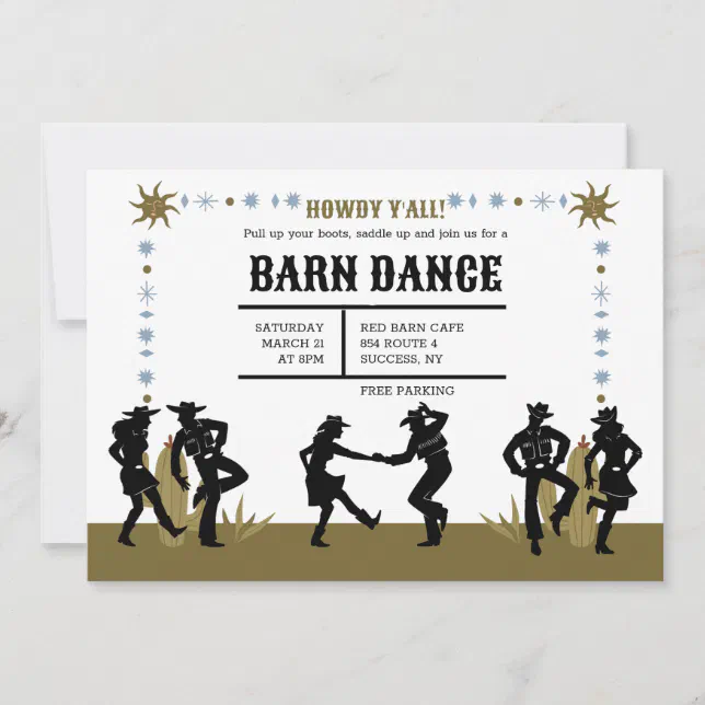 Western Hoedown Invitation | Zazzle
