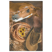 Western Horse Cowboy Hat Lasso Sunflowers Tissue Paper | Zazzle
