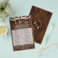 Western I Spy Country Wedding Reception Game Card Flyer | Zazzle