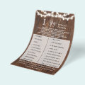 Western I Spy Country Wedding Reception Game Card Flyer | Zazzle