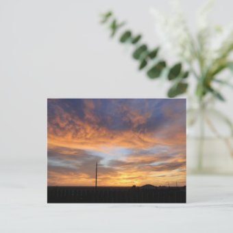 Western Kansas Sunset with Barn Postcard | Zazzle