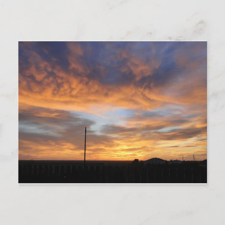 Western Kansas Sunset with Barn Postcard | Zazzle