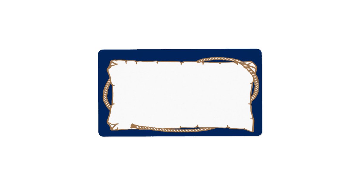 Western Label With Rope Party Name Tag | Zazzle