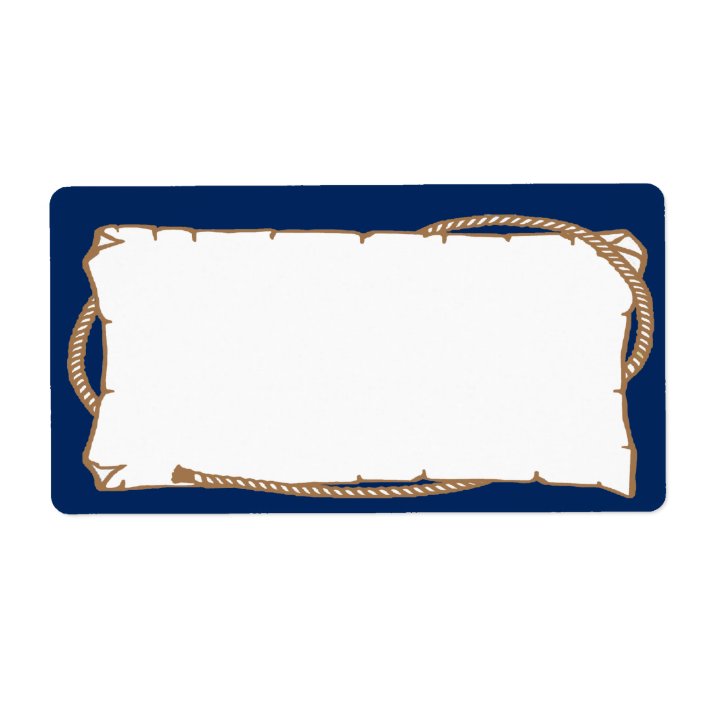 Western Label With Rope Party Name Tag | Zazzle
