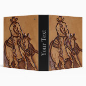 Western leather horseback Riding Rodeo Cowboy Binder | Zazzle
