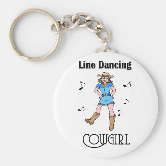 Western "Line Dancing Cowgirl" Keychain | Zazzle.com
