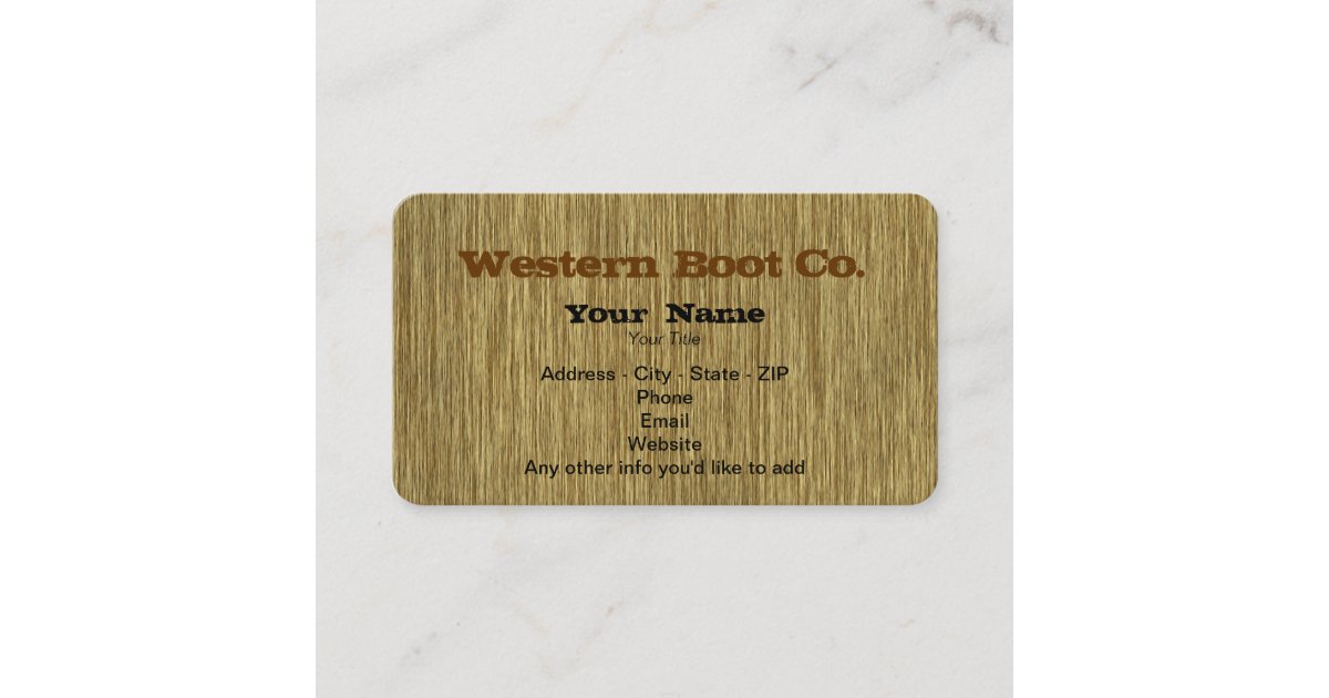 Western Look Wood Background Business Cards | Zazzle