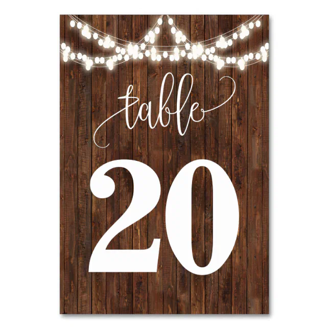 Western Mason Jar Country Wedding Table Number | Zazzle