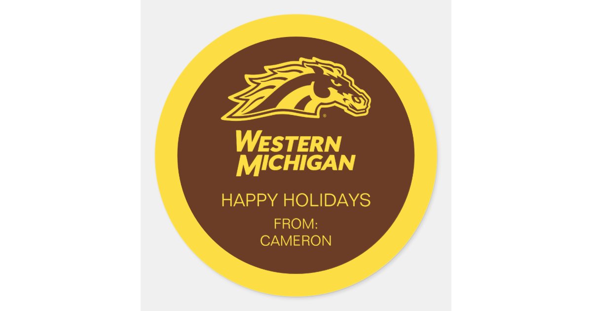 Western Michigan | Broncos Classic Round Sticker | Zazzle