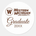 Western Michigan University Classic Round Sticker | Zazzle