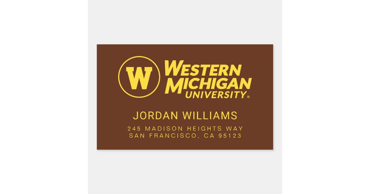 Western Michigan University Rectangular Sticker | Zazzle