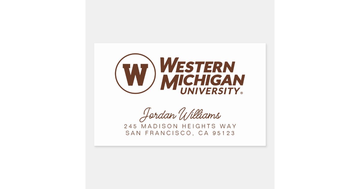 Western Michigan University Rectangular Sticker | Zazzle
