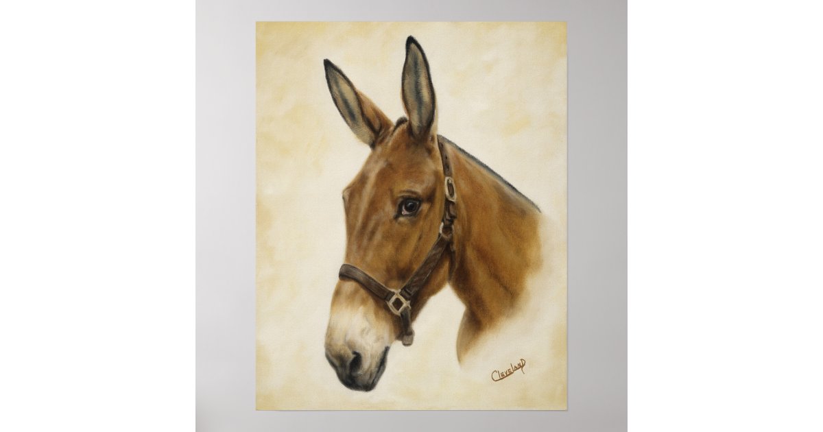 Western Mule Poster | Zazzle