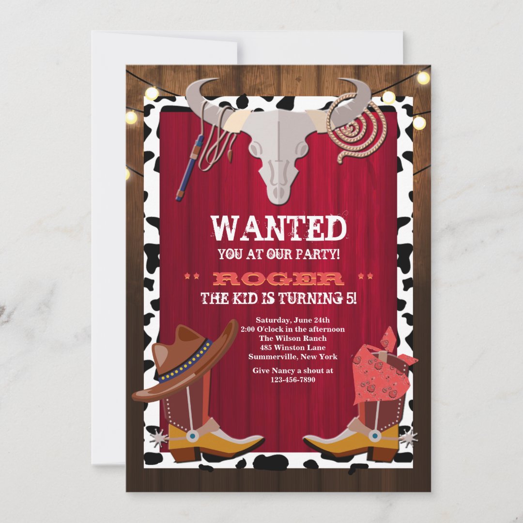 Western Party Invitation | Zazzle