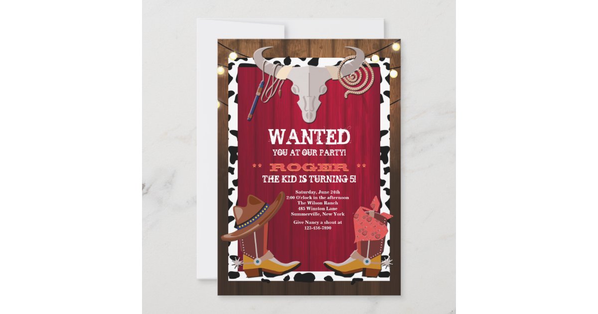 Western Party Invitation | Zazzle