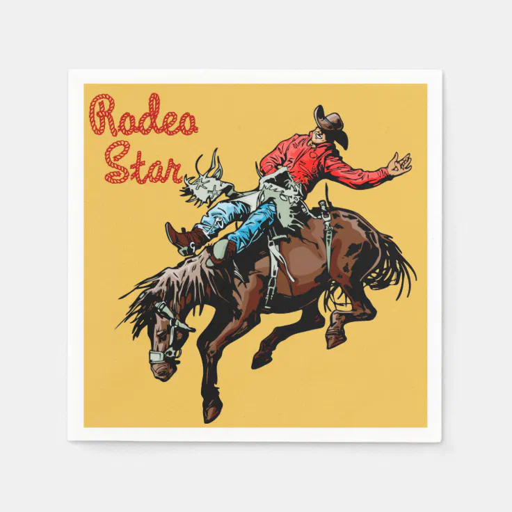 Western Party Rodeo Events Napkins | Zazzle