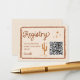 Western QR Code Bridal Shower Registry Enclosure Card | Zazzle