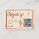 Western QR Code Bridal Shower Registry Enclosure Card | Zazzle