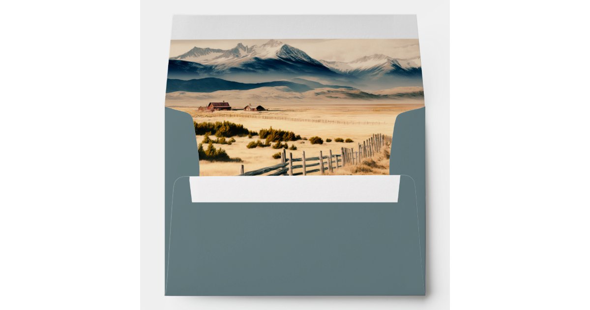 Western Ranch Invitation Envelope | Zazzle