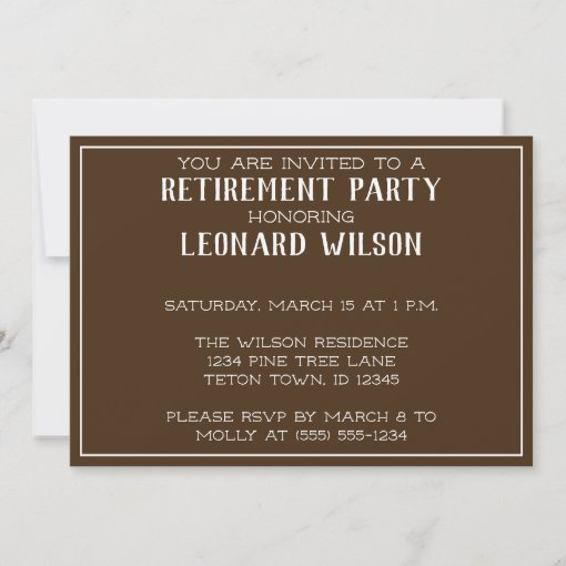 Western Retirement Invite