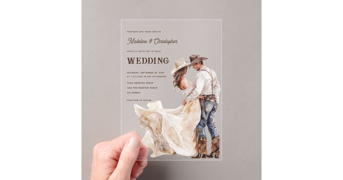 Western Ranch Wedding Invitation | Zazzle