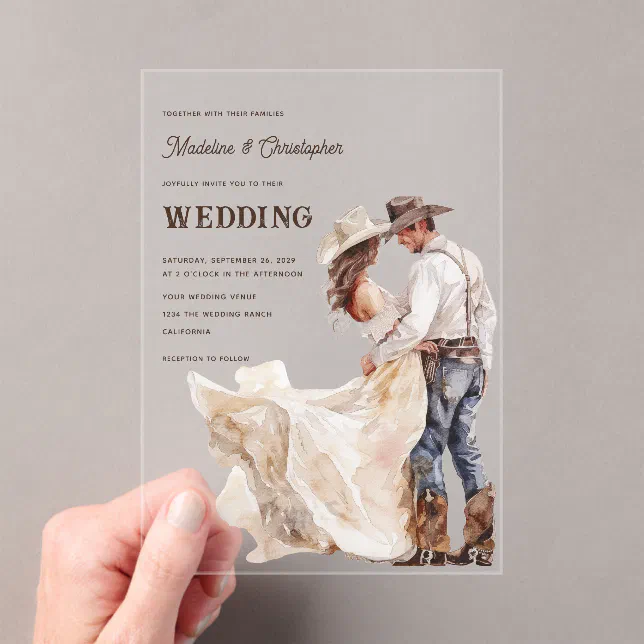 Western Ranch Wedding Invitation | Zazzle