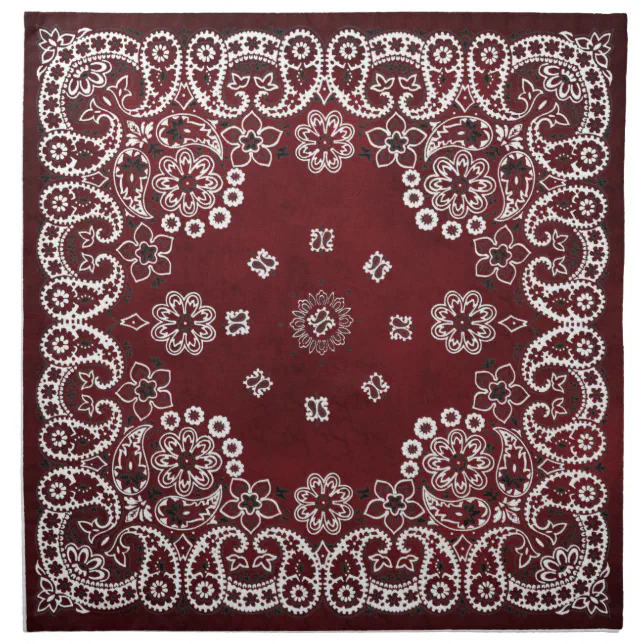 Western Red Bandana Table Napkins | Zazzle