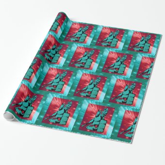 Western Rodeo Cowgirl on Horse Barrel Racing Wrapping Paper | Zazzle