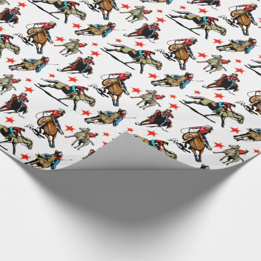 Western Rodeo Cowgirls On Horses Wrapping Paper | Zazzle