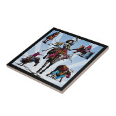 Western Rodeo Events Cowboys Cowgirls Ceramic Tile | Zazzle