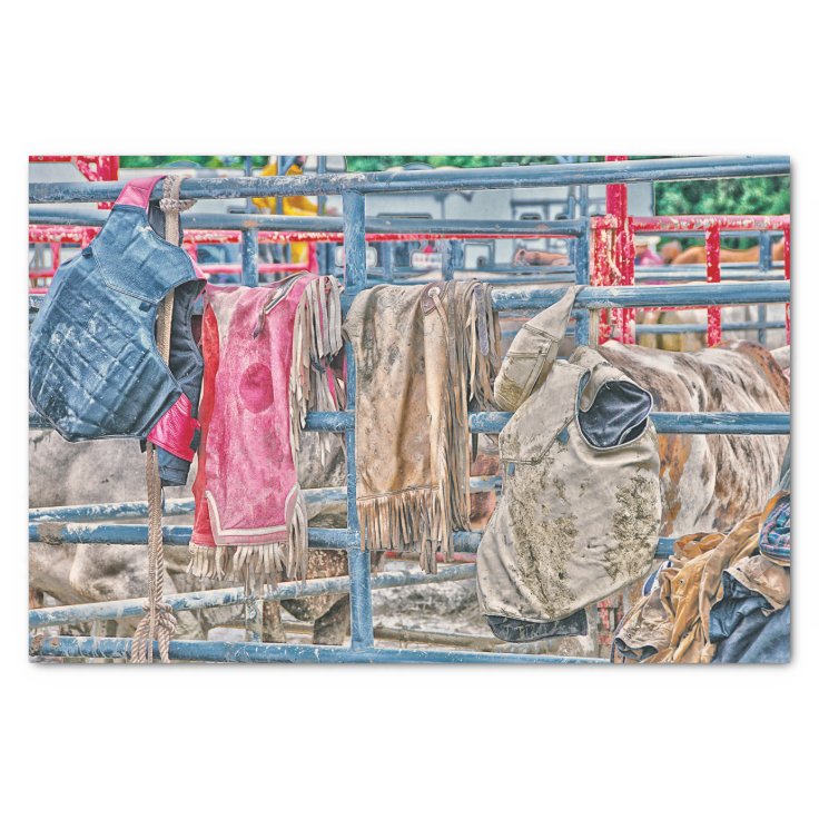 Western Rodeo Rustic Country Bull Cow Tissue Paper | Zazzle