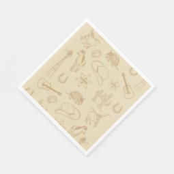 Western Rodeo Themed Party 1st Rodeo BirthdayParty Napkins | Zazzle