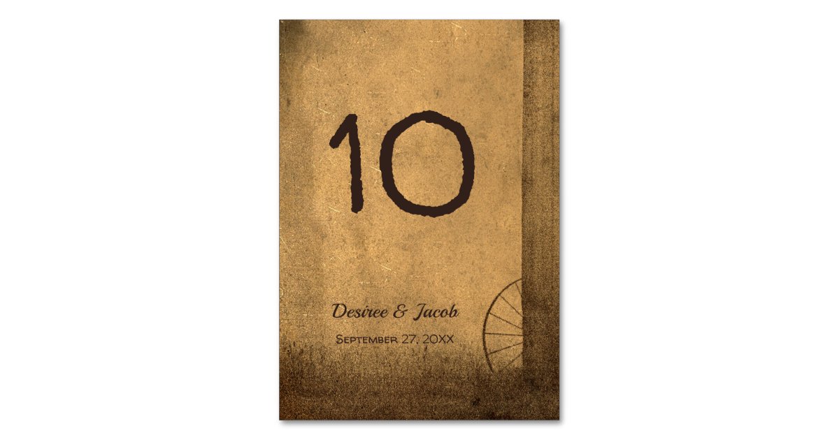 Western Rustic Country Wood Barn Vintage Wedding Table Number | Zazzle