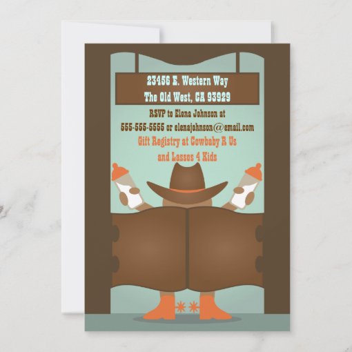 Western Saloon Baby Shower - African American Invitation | Zazzle
