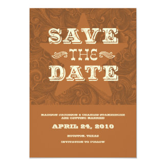 Western Theme Save The Date Invitations & Announcements | Zazzle