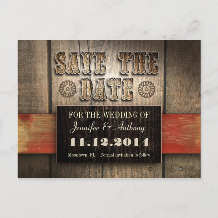 western save the date postcards | Zazzle