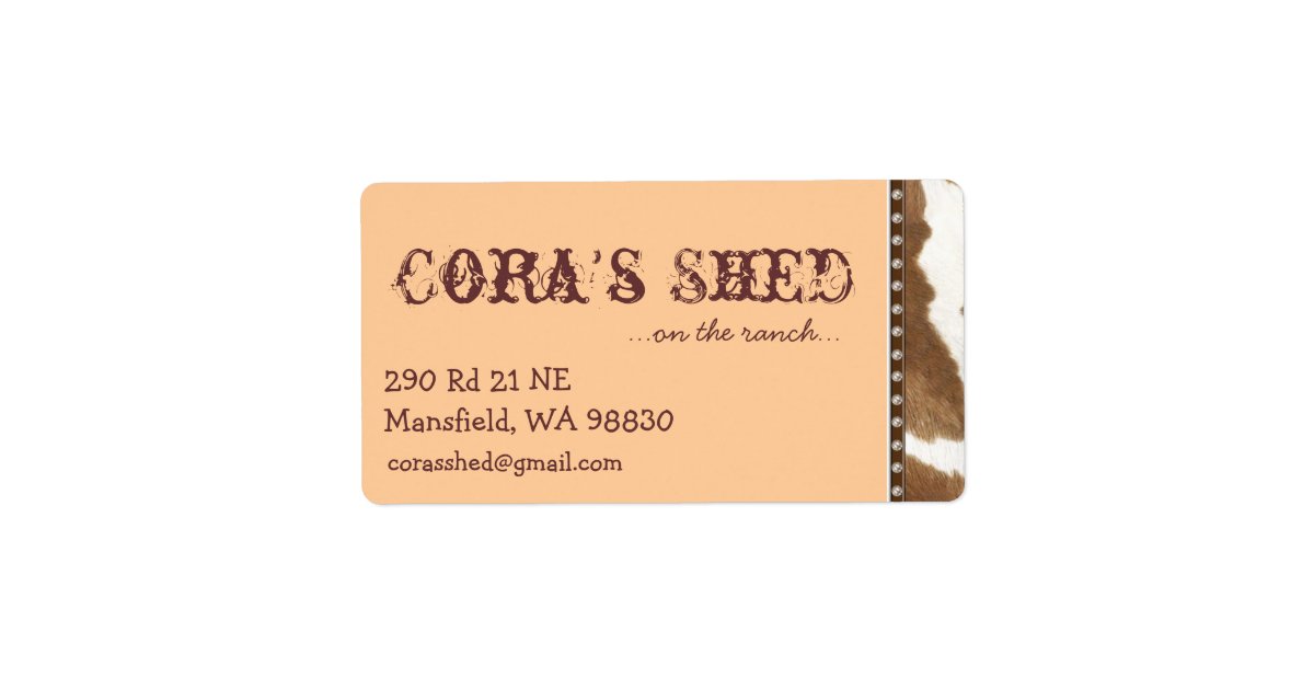 Western Shipping Label | Zazzle