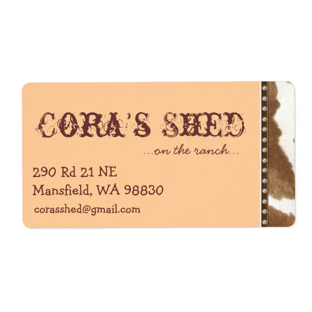 Western Shipping Label | Zazzle