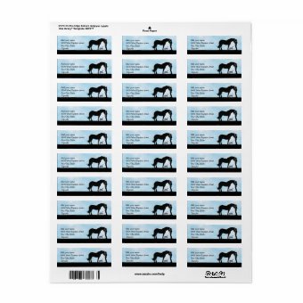 Western Silhouette Return Address Label | Zazzle