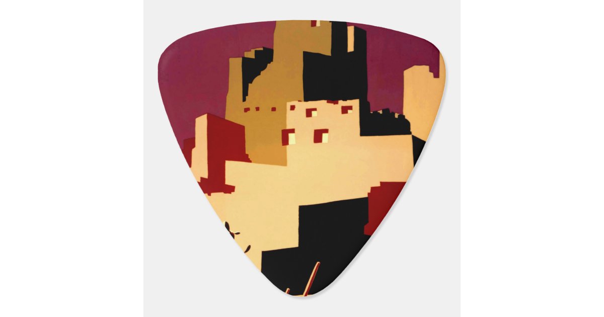 Western Southwest Pueblo WPA National Guitar Pick | Zazzle