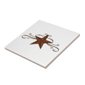 WESTERN STAR SCROLL TILE | Zazzle