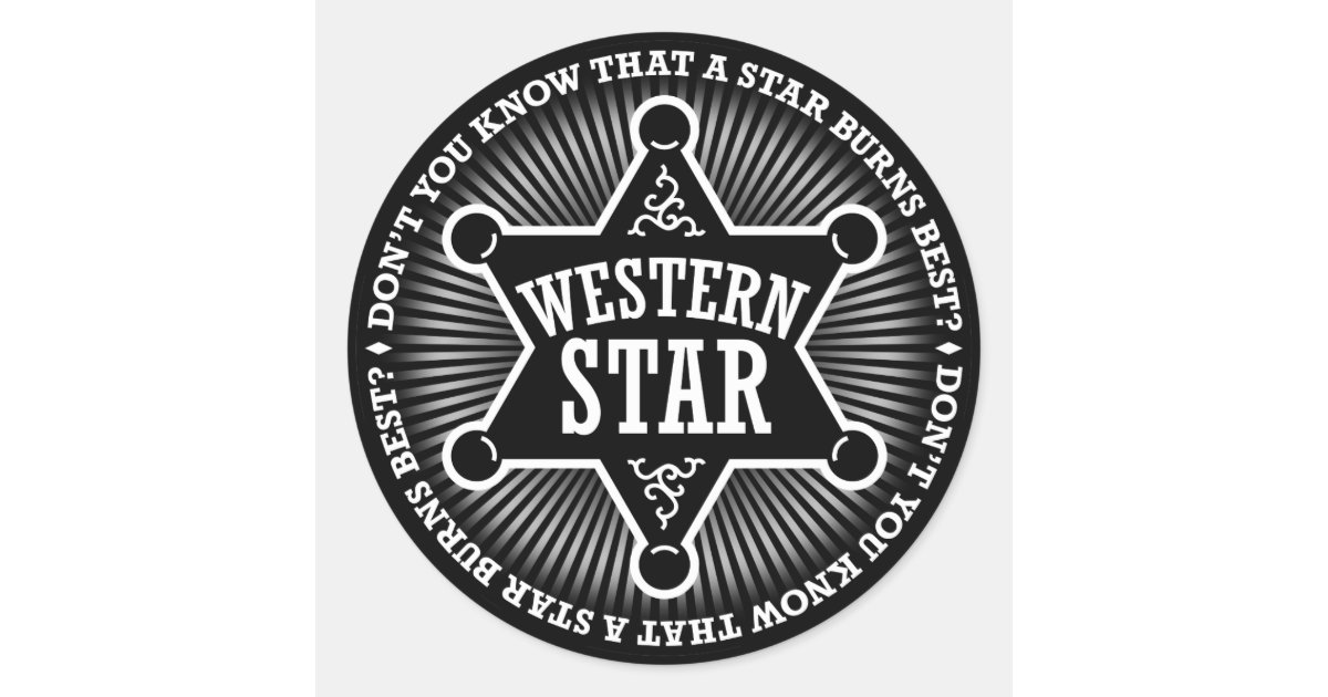 Western Star V2 Sticker | Zazzle