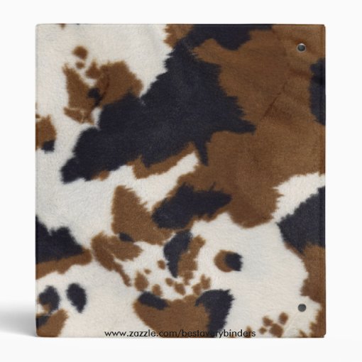 Western Style Cowhide Print Notebook Binder | Zazzle