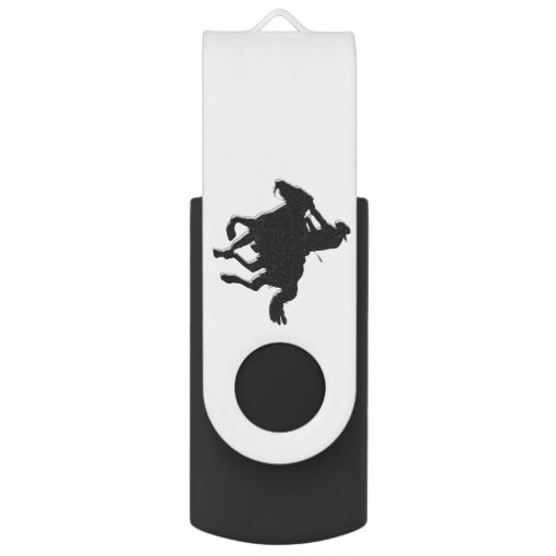 Western-style Galloping Horse and Cowboy Flash Drive | Zazzle
