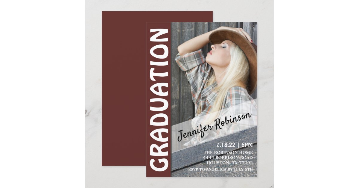 Western Style Graduation Invitation | Zazzle