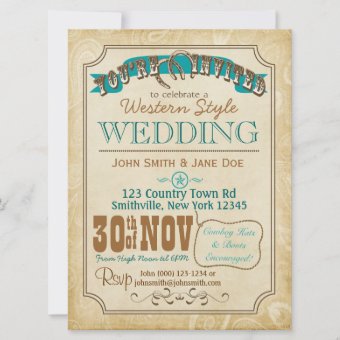 Western Style Invitation | Zazzle