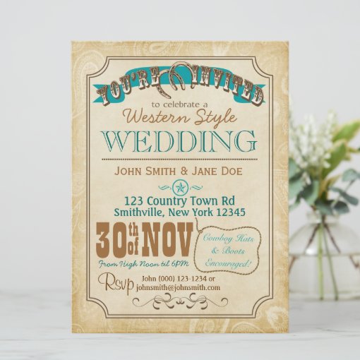 Western Style Invitation | Zazzle