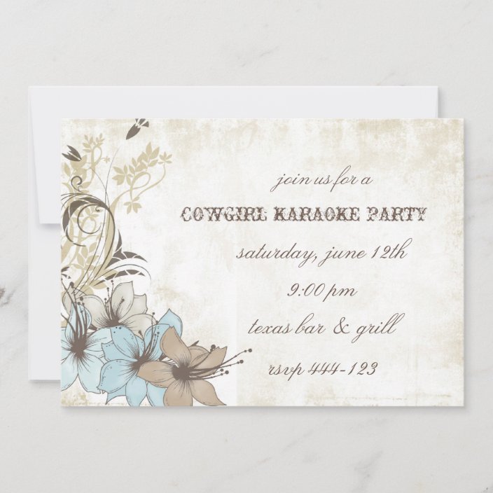 Western style party invitation | Zazzle.com